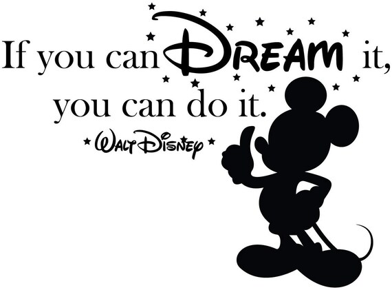 Mickey mouse wall quotes vinyl decal stickers | Etsy