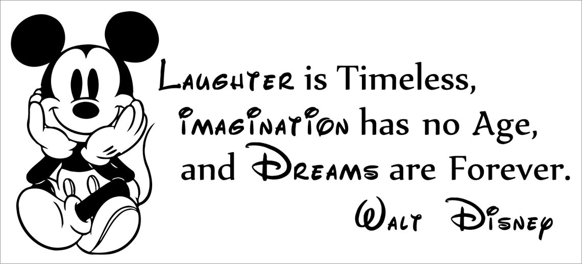 Mickey Mouse Wall Quotes Vinyl Decal Stickers - Etsy Canada