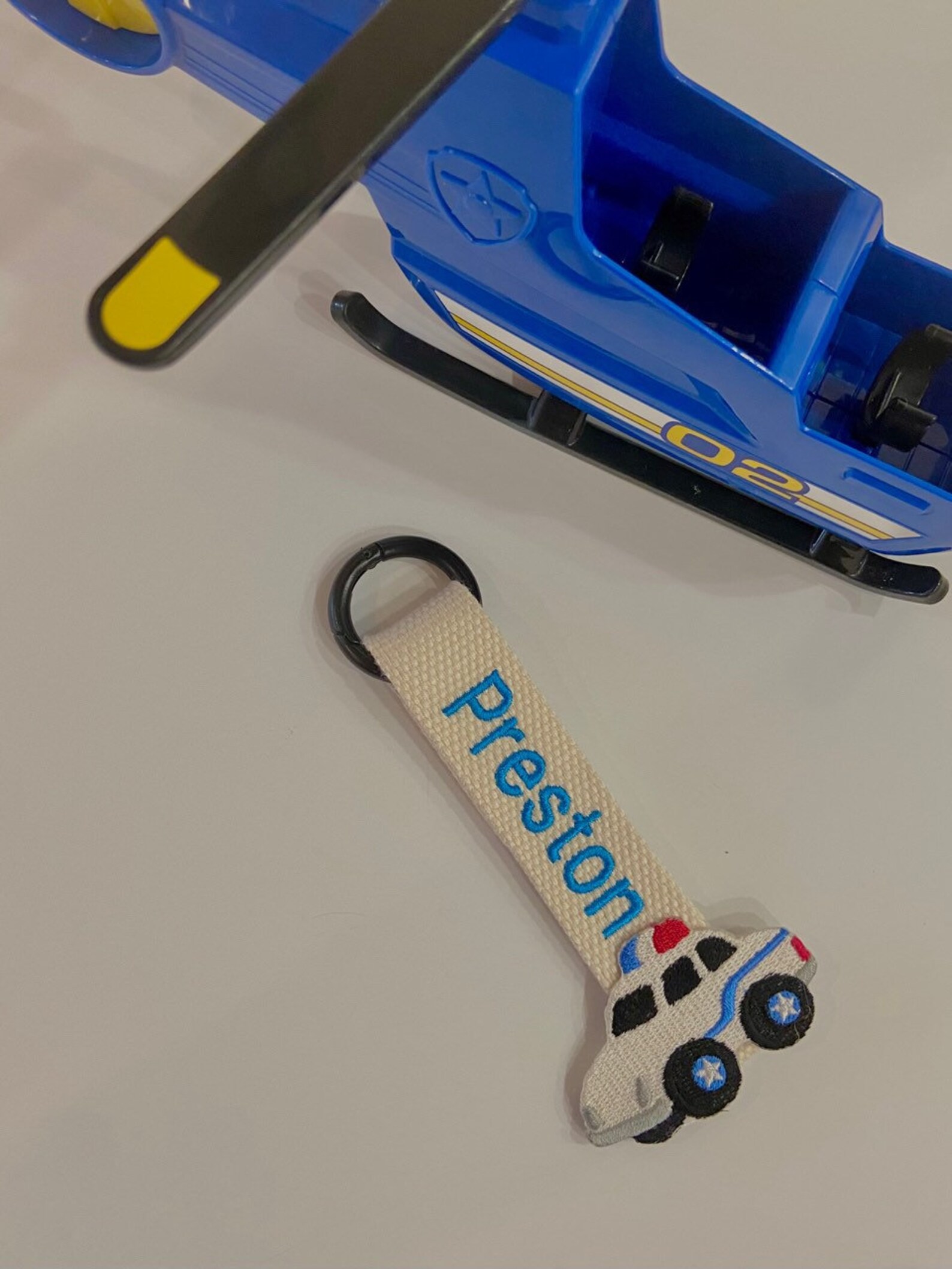 Police Car Personalized Name Tag Car Custom Key Chain Bag - Etsy