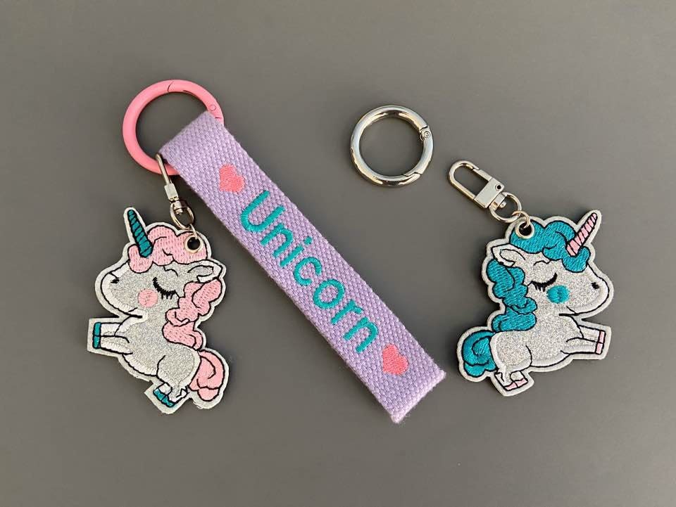 Unicorn Personalized Name Tag Lovely Custom Key Chain | Etsy
