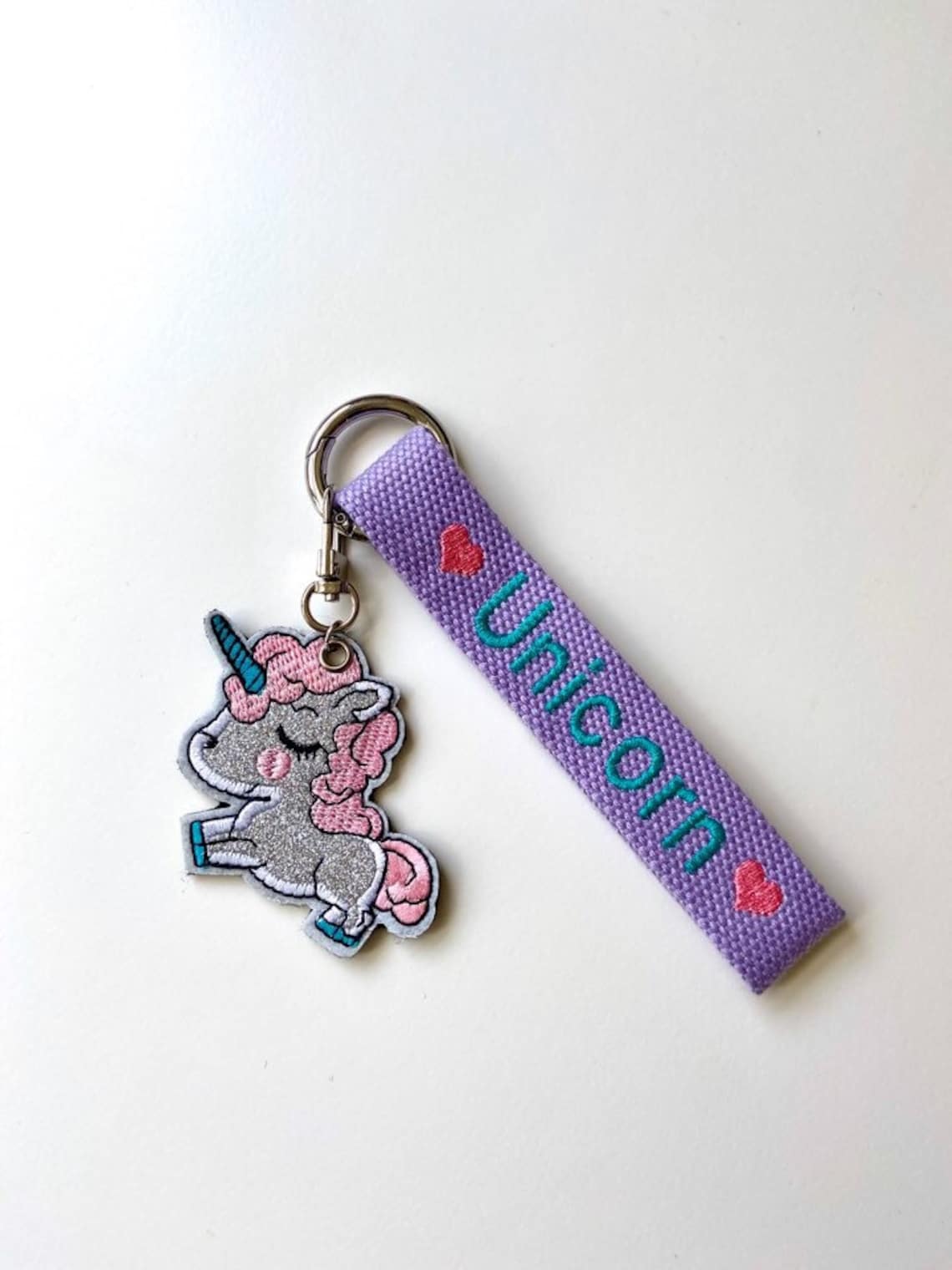 Unicorn Personalized Name Tag Lovely Custom Key Chain - Etsy