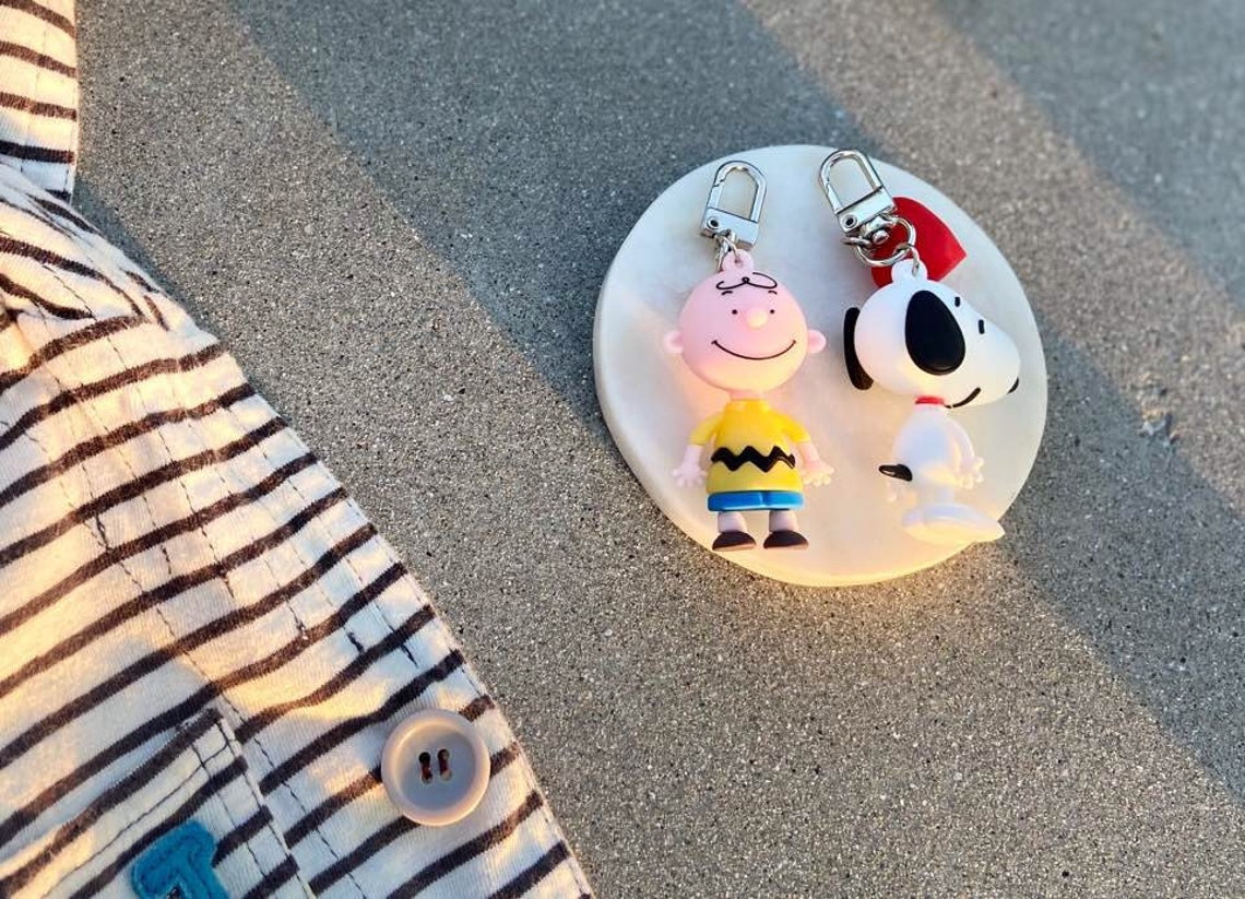 Bag Charm Snoopy Charlie Brown Heart Charm Bag | Etsy