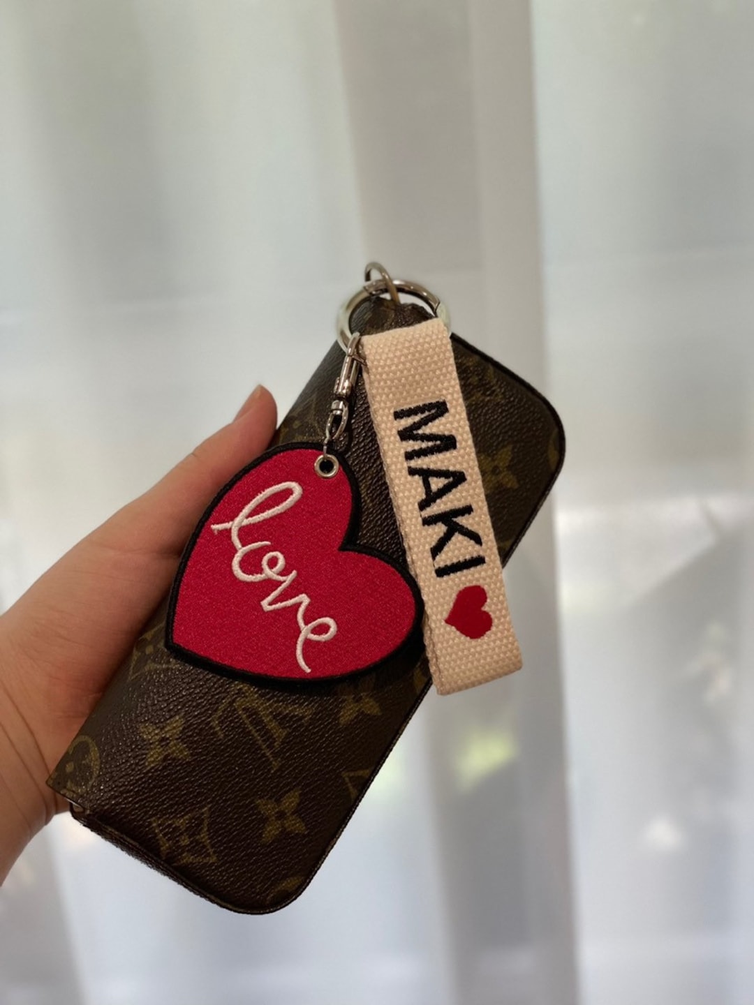 Love Personalized Name Tag, Custom Key Chain, Heart, Valentine, Lovely ...