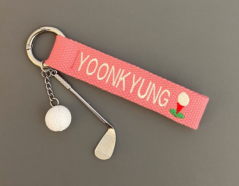 Personalized Golf Name Tag Custom Key Chain Sports Name Tag | Etsy