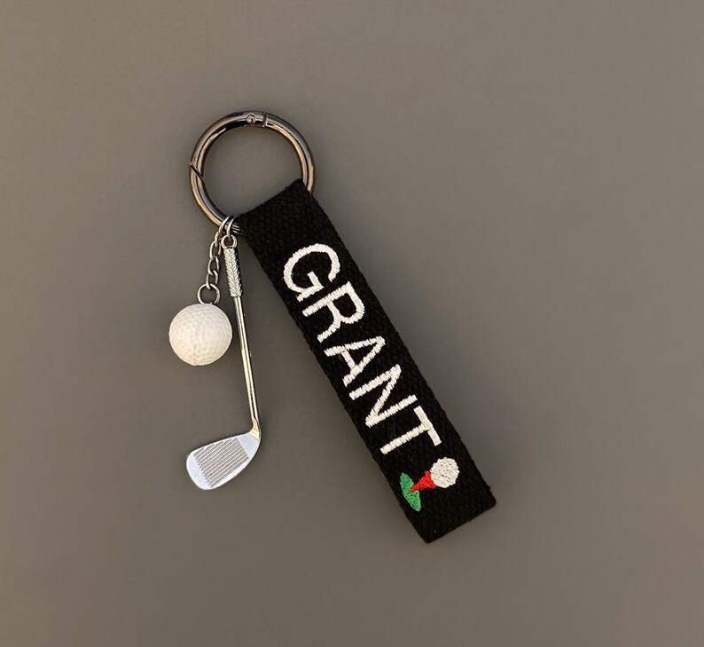 Personalized Golf Name Tag Custom Key Chain Sports Name Tag | Etsy