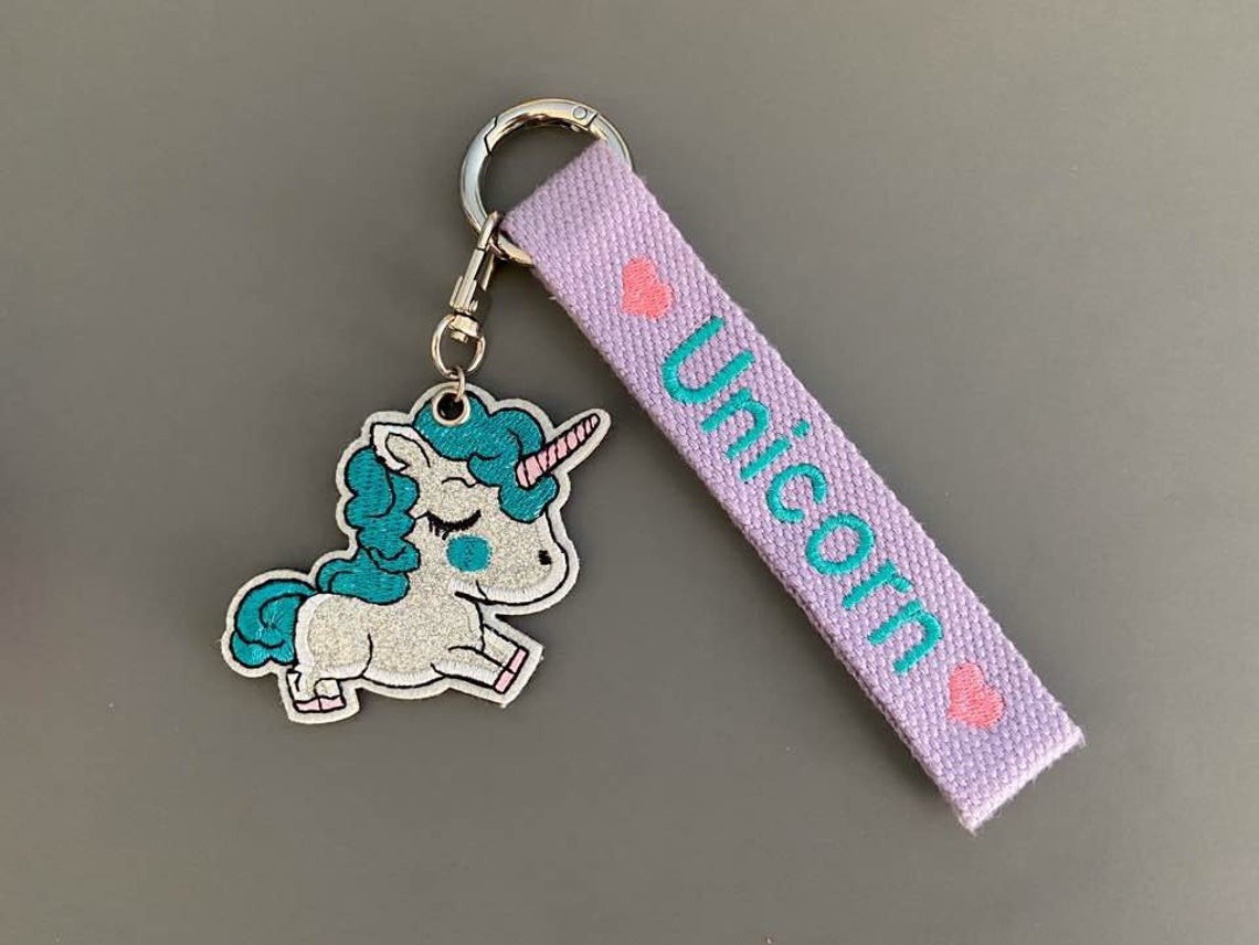 Unicorn Personalized Name Tag Lovely Custom Key Chain | Etsy