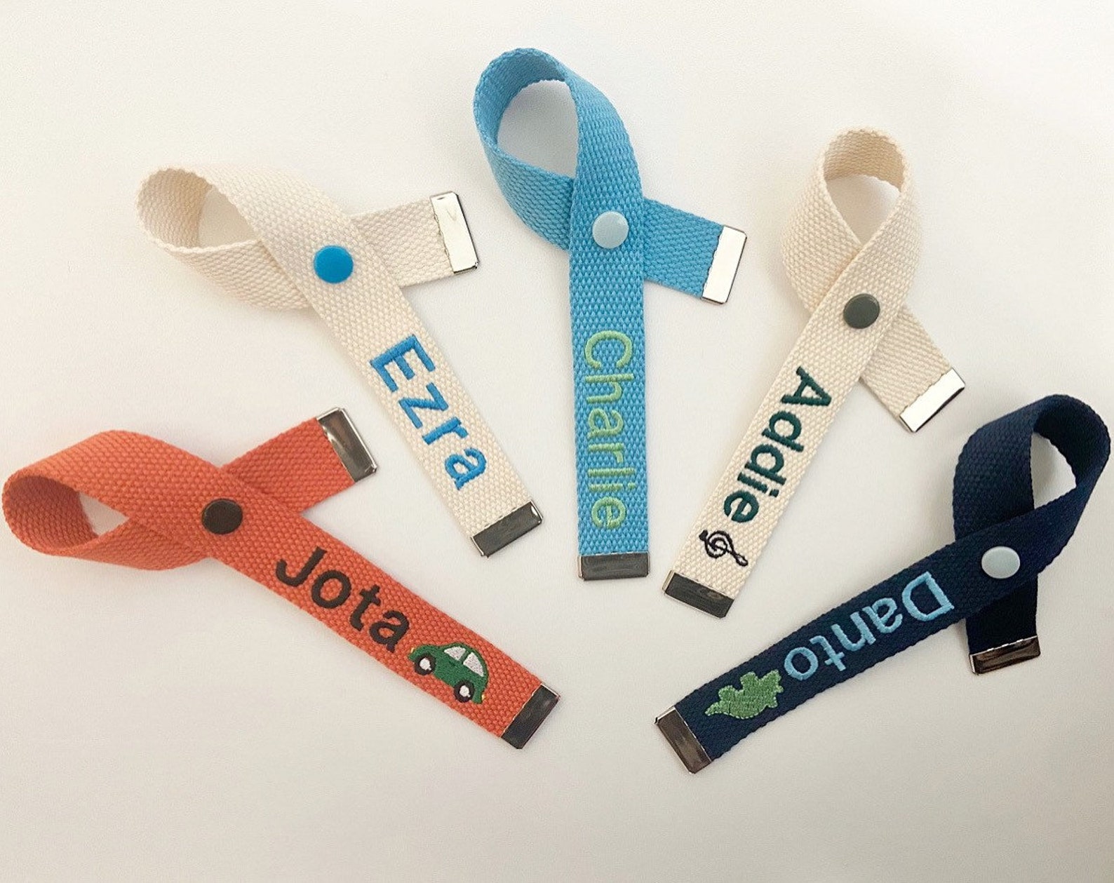 Personalized Name Tag Ribbon Type Custom Key Chain Bag Name | Etsy