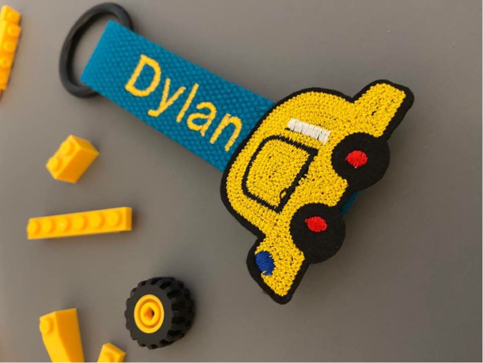 Bright Car Personalized Name Tag Custom Key Chain Zipper - Etsy