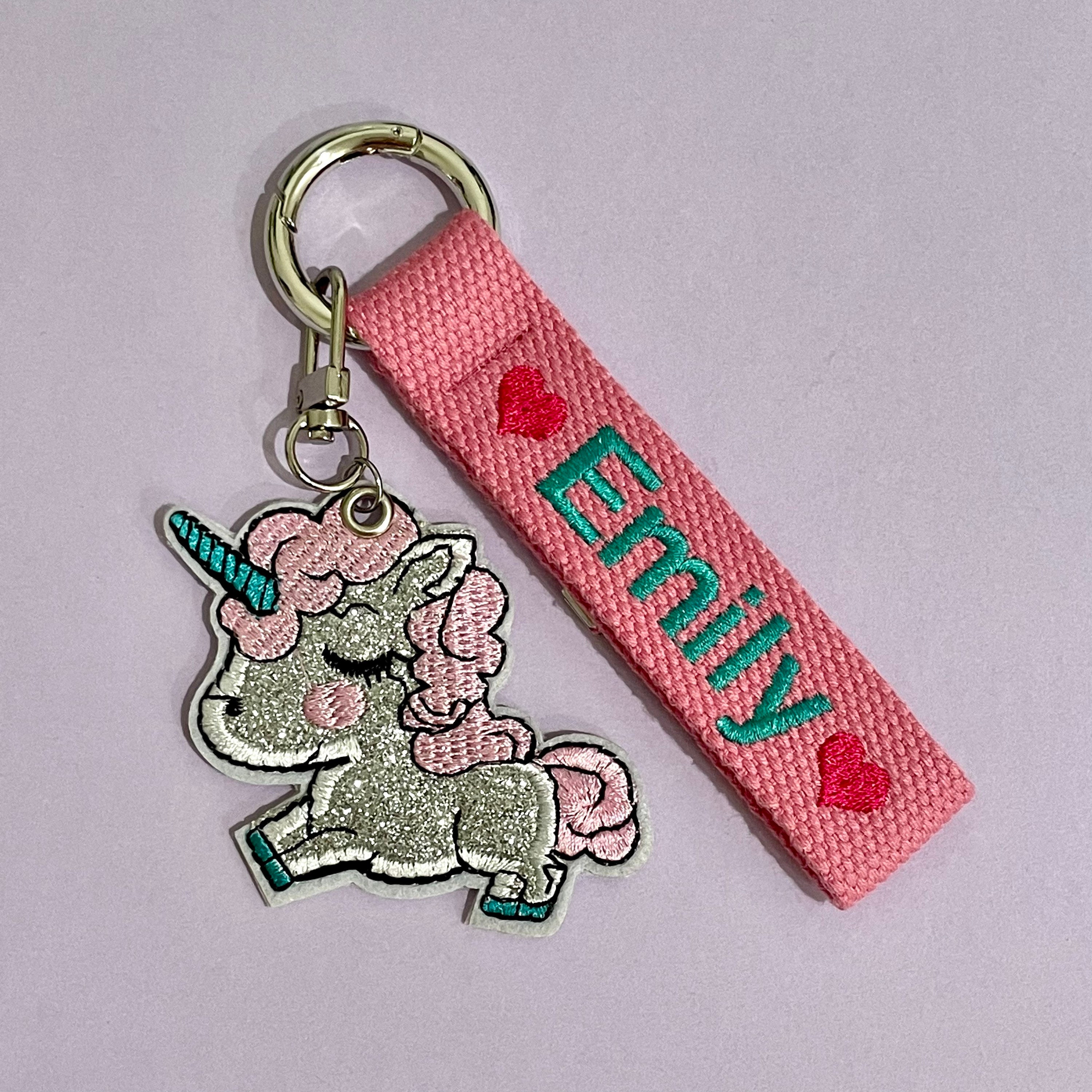 Unicorn Personalized Name Tag Lovely Custom Key Chain | Etsy