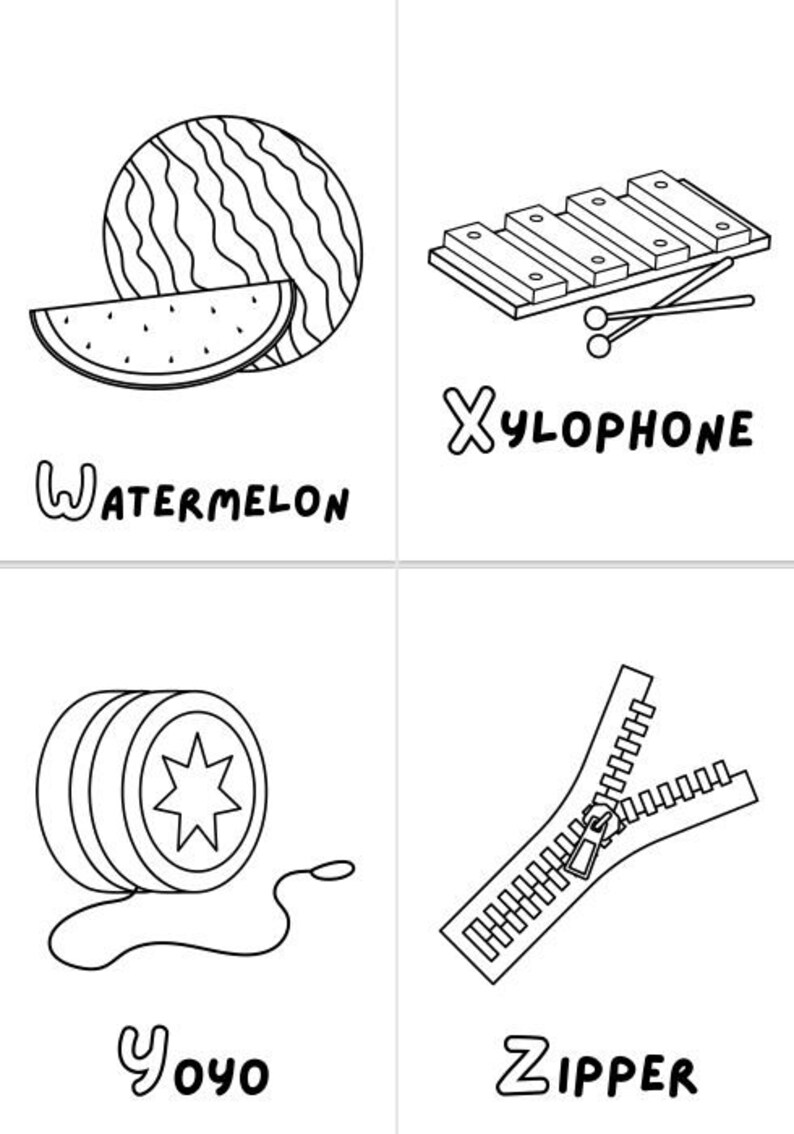 Preschool Alphabet of the Week Learn Colors pre-k - Etsy