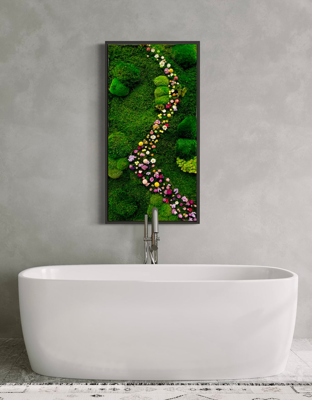 Moss Wall Art. Flower Art. Moss Painting. Moss Wall. Preserved Moss Art ...