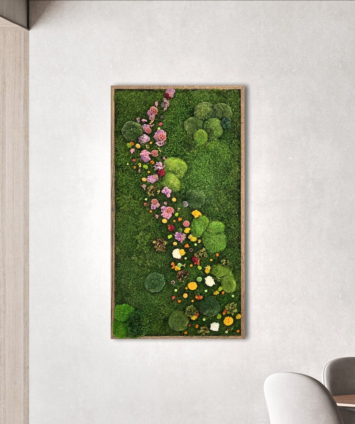 Moss Wall Art. Flower Art. Planted Wall. Moss Wall. Preserved - Etsy