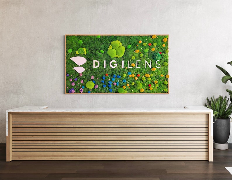 Moss Wall Logos Moss Wall Art Logo Art Customized Logo - Etsy