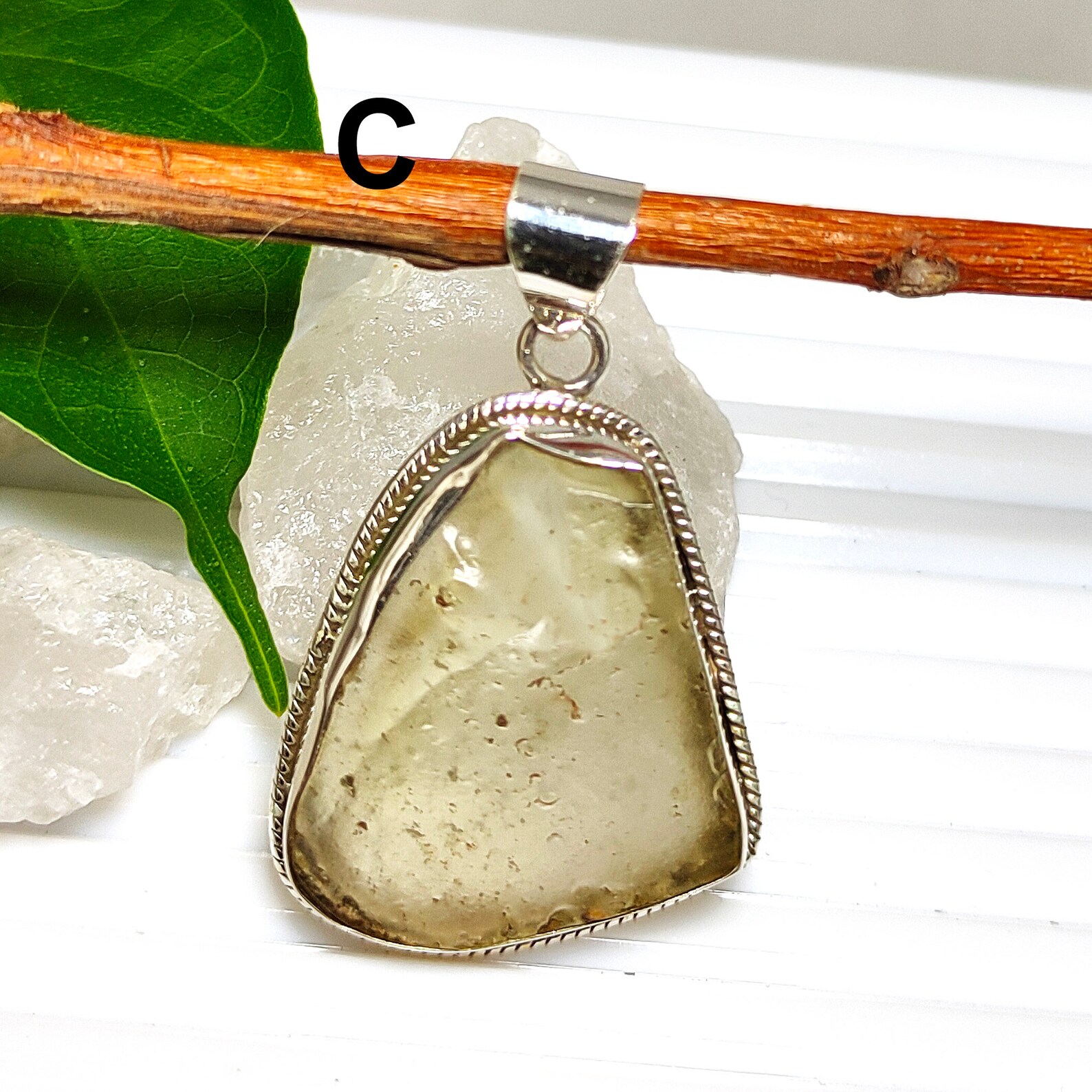 Libyan Desert Glass Pendant Libyan Desert Glass Necklace | Etsy