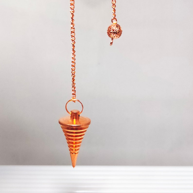 9 Ring Spiral Pendulum for Divination Coil Pendulum Copper - Etsy