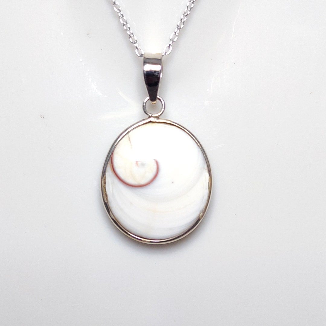 Shiva Eye Shell Necklace, Shiva Eye Shell Pendant, 925 Silver Pendant ...