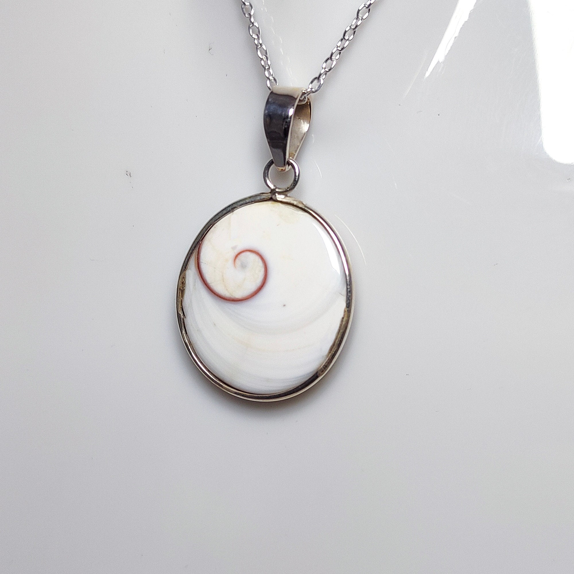 Shiva Eye Shell Necklace, Shiva Eye Shell Pendant, 925 Silver Pendant ...