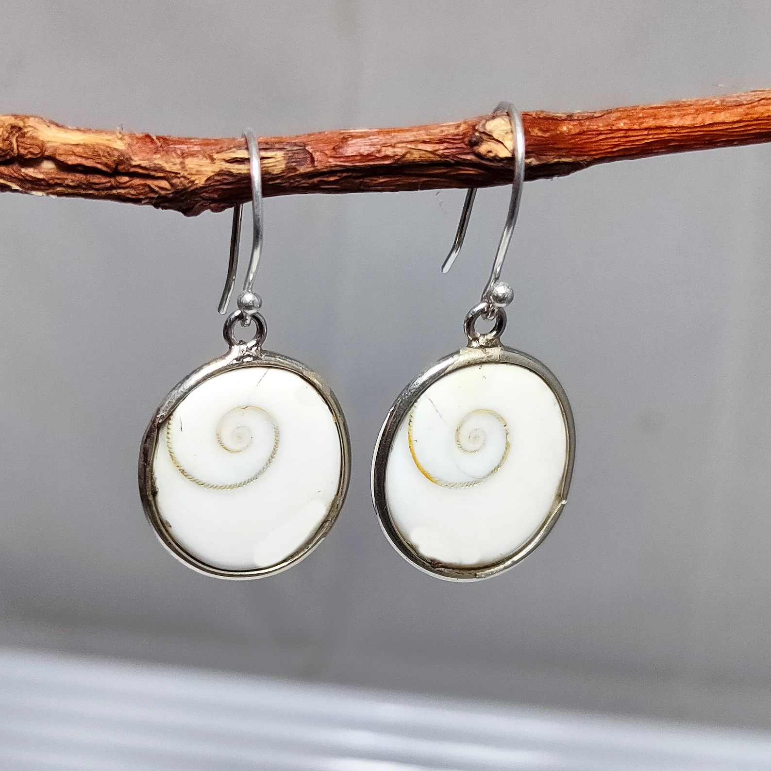 Shiva Eye Earring, Shiva Eye Shell Earring, 925 Silver Shiva Eye ...