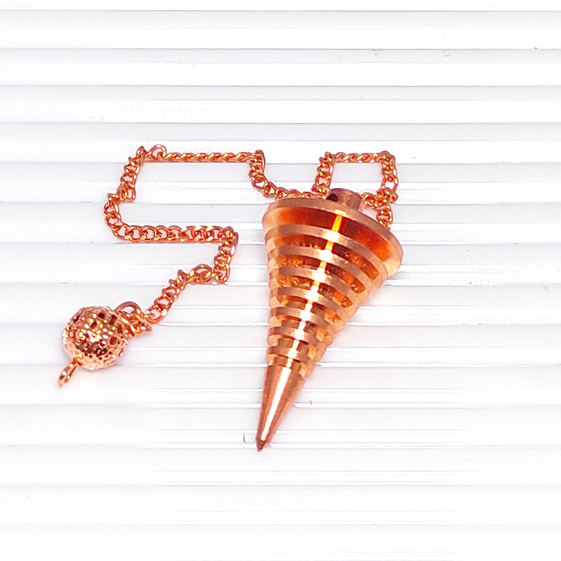 9 Ring Spiral Pendulum for Divination Coil Pendulum Copper - Etsy