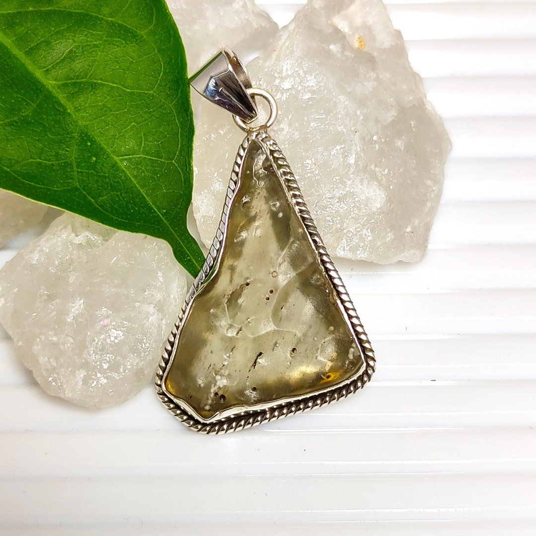 Libyan Desert Glass Pendant, Libyan Desert Glass Necklace, Authentic ...