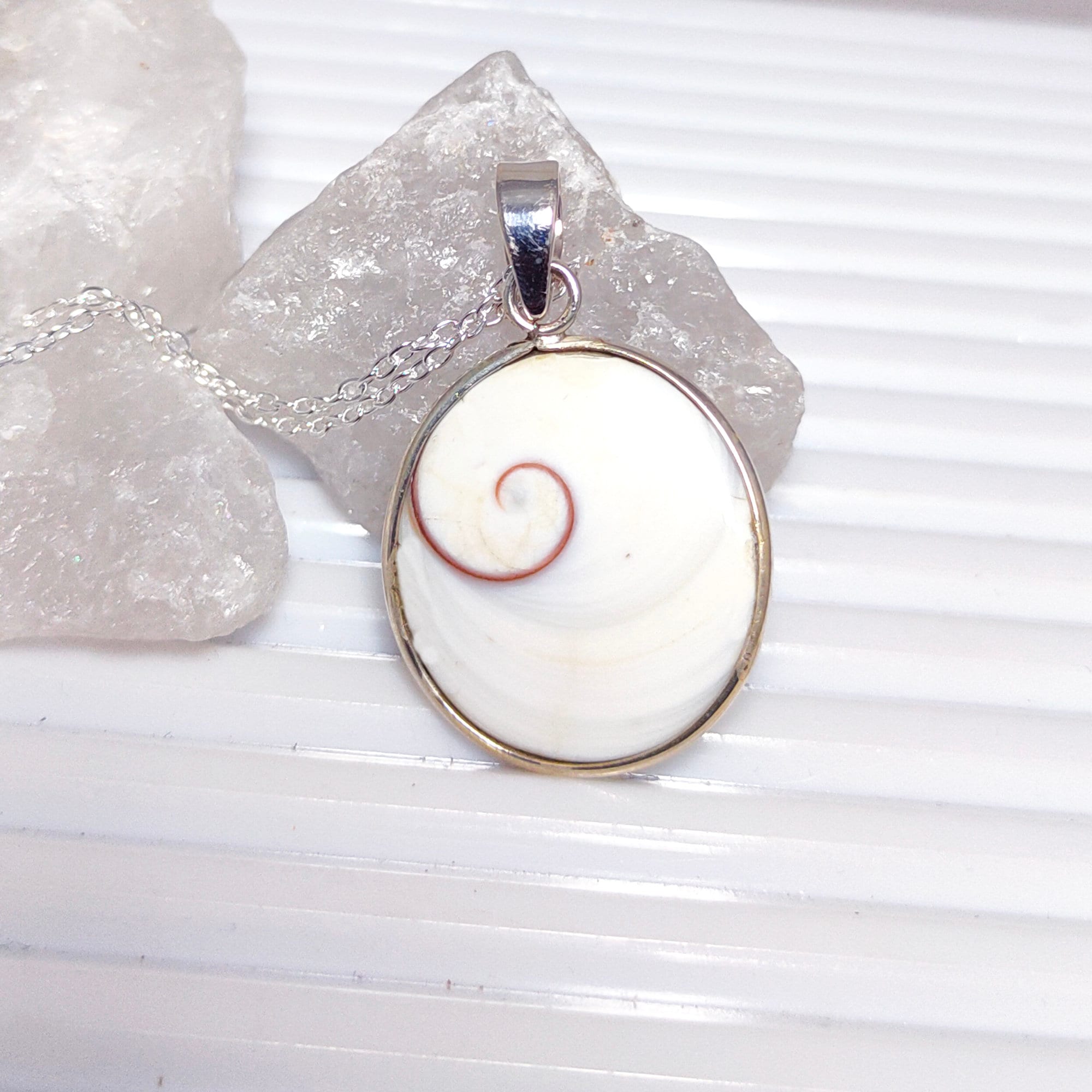 Shiva Eye Shell Necklace, Shiva Eye Shell Pendant, 925 Silver Pendant ...