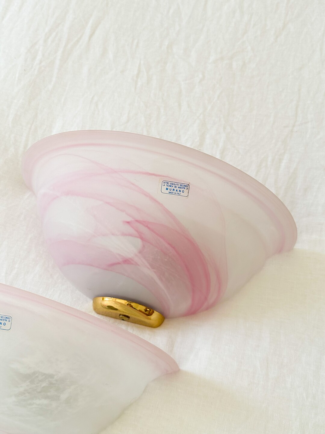 Vintage Murano Shell Sconces, Shell Wall Light, Shell Light, Glass ...