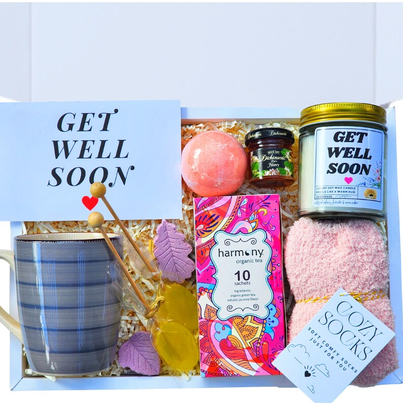 Sick Friend Care Package, Get Well Soon Care Package, Get Well Wishes ...