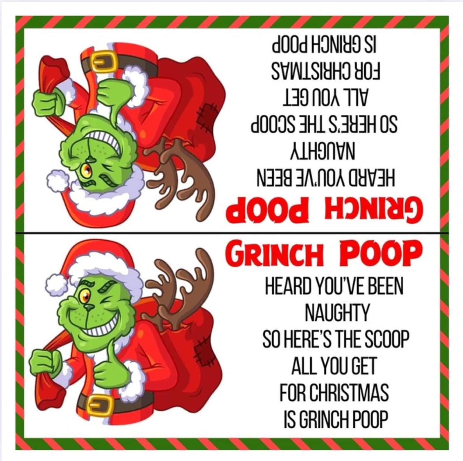 Grinch Poop Label Printable, Grinch Poop Candy Bag Topper, Grinch Poop ...