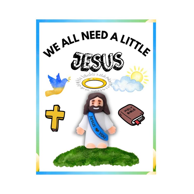 Little Jesus Cards in Bulk, Jesus Pocket Cards Set of 5 for Church ...