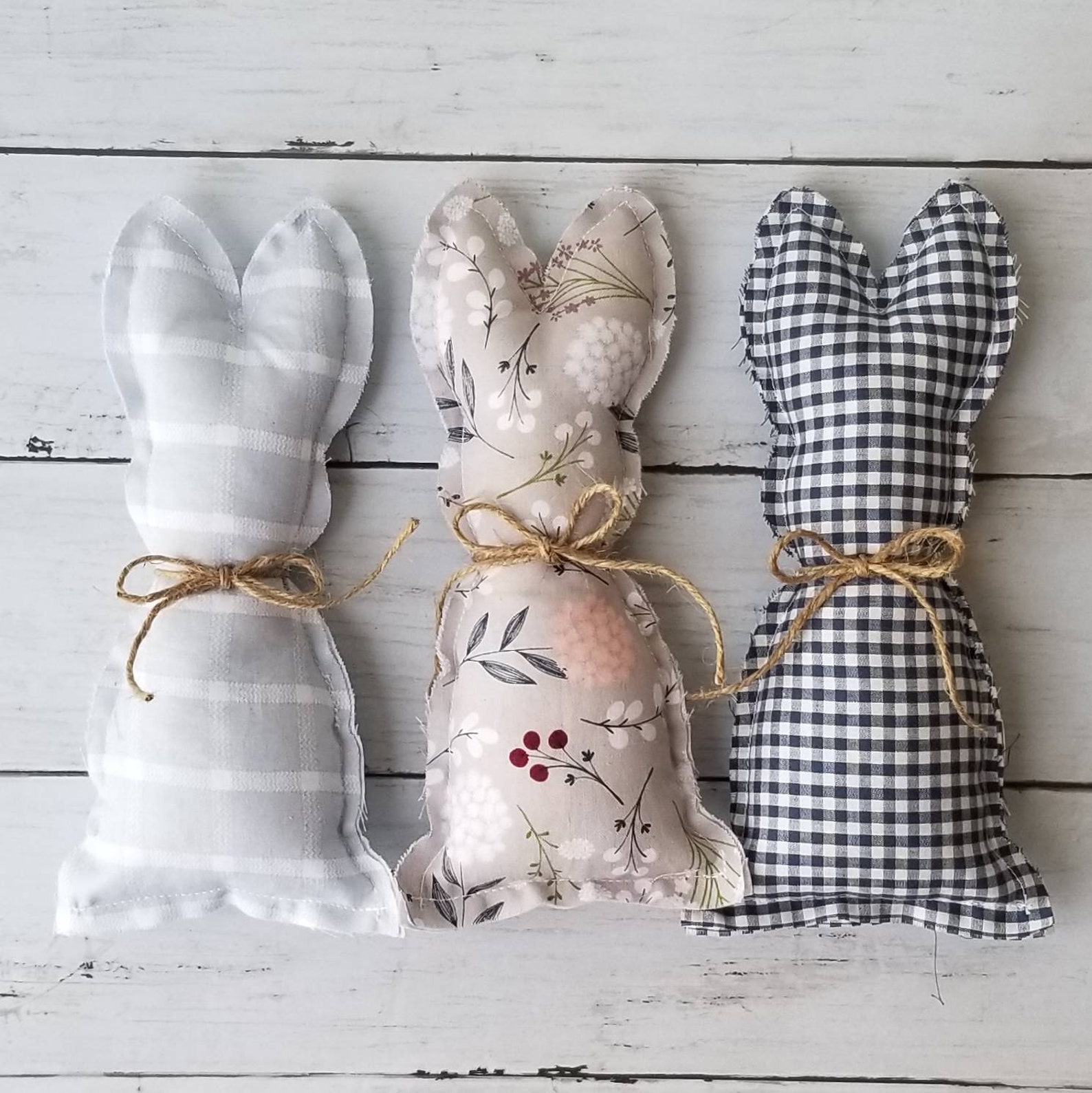 Stuffed Easter Bunnies Tiered Tray Decor Easter Bunny - Etsy