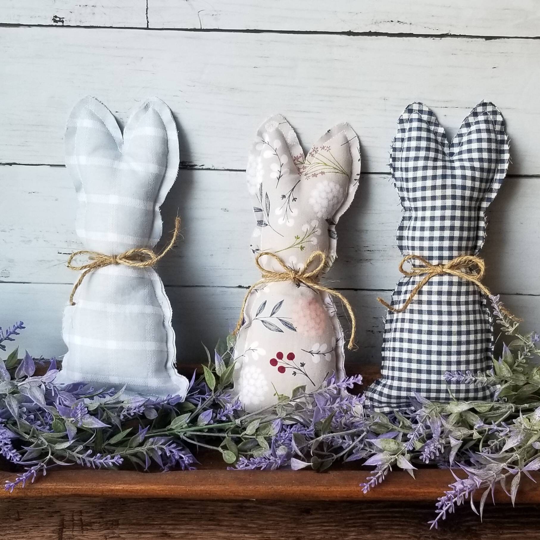 Stuffed Easter Bunnies Tiered Tray Decor Easter Bunny - Etsy