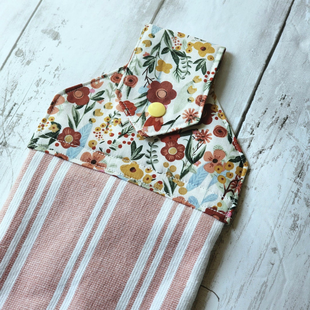 Boho Vintage Floral Hanging Kitchen Towel, Farmhouse Kitchen Towel ...