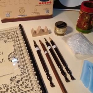 Arabic Calligraphy Set qalams, Ink, Lika, Inkwell, Papers, Naskh Script ...