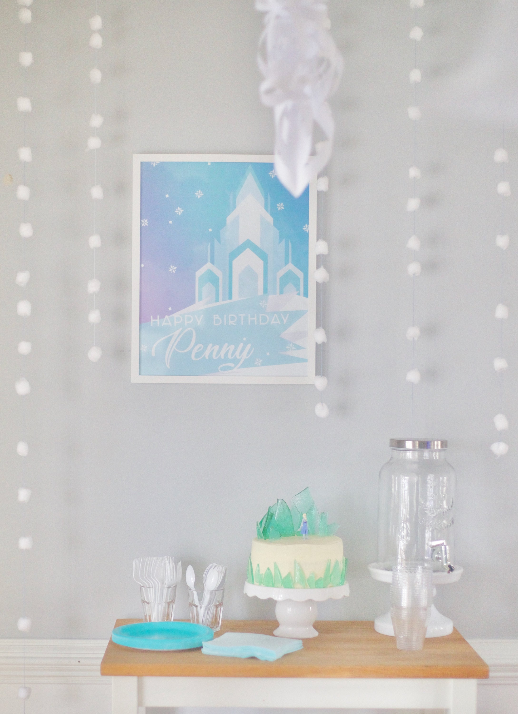 16x20 Frozen Birthday Poster- Frozen Castle Poster, Personalized ...