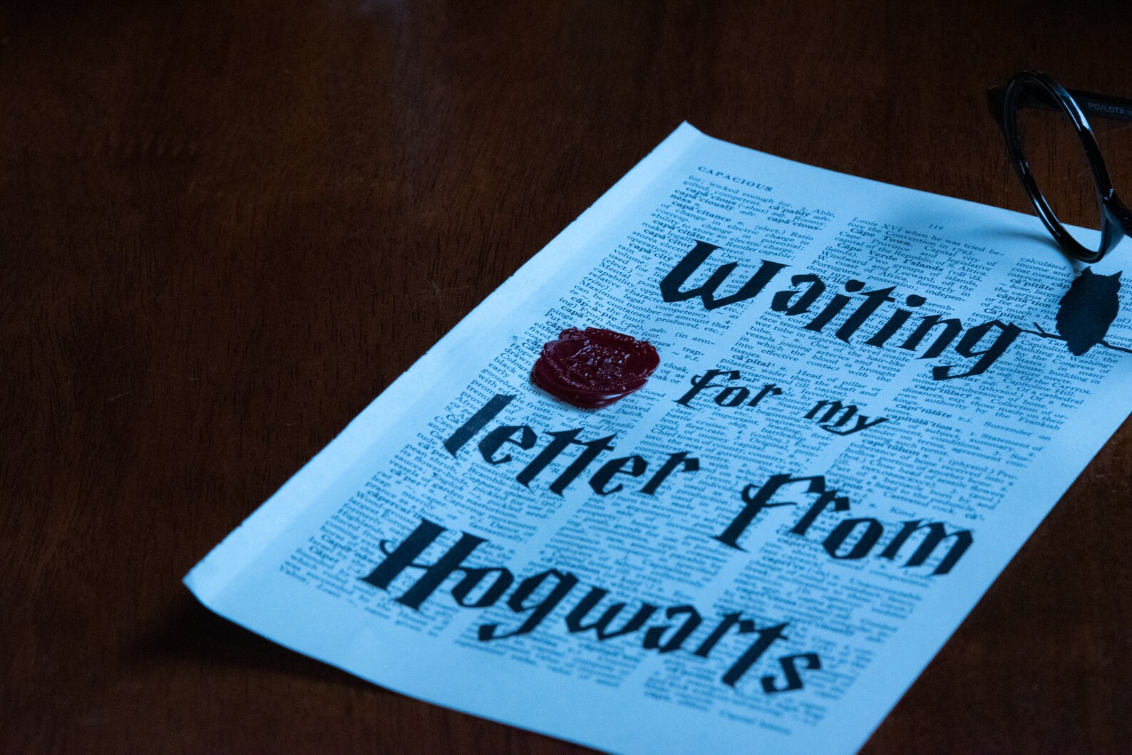 Harry Potter Waiting on My Letter From Hogwarts Dictionary Art - Etsy