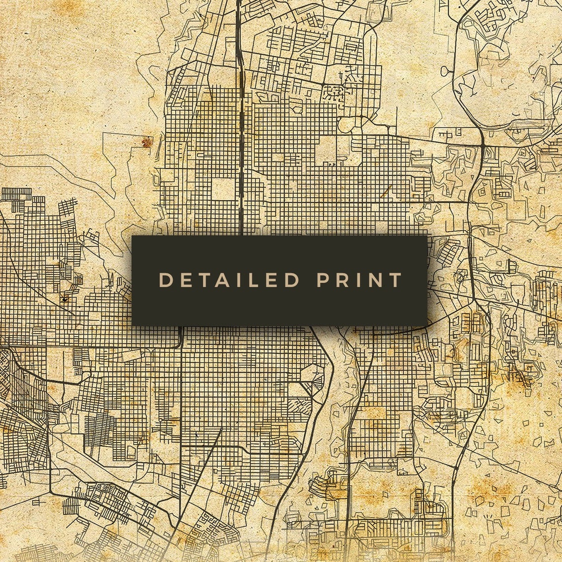 Laredo Vintage Map Poster Wall Art City Artwork Print | Etsy