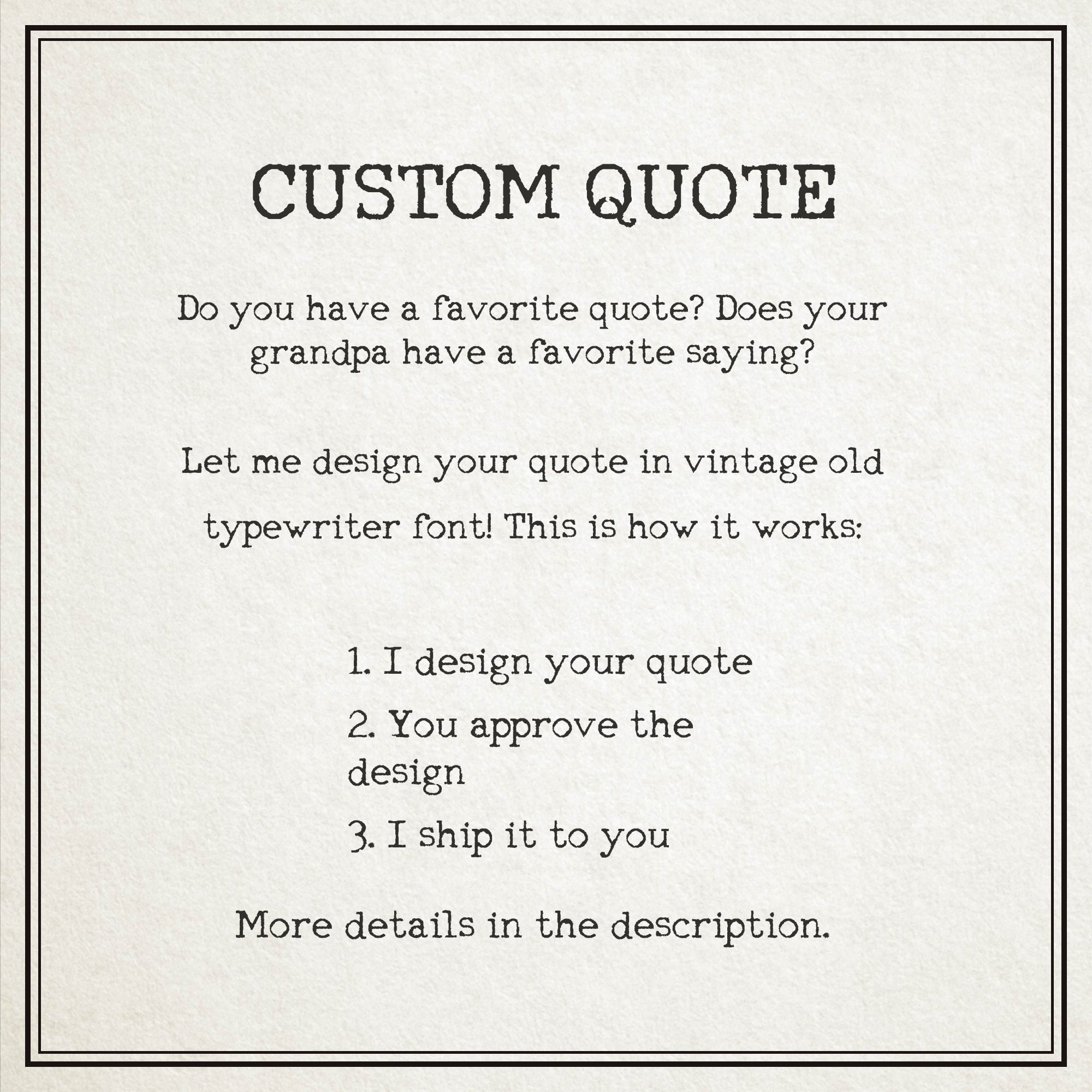 Custom quote print, Personalised, Custom typewriter quote wall art ...