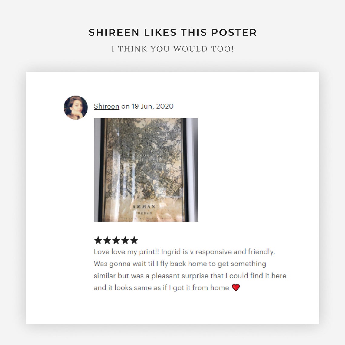 Amman Vintage Map Poster Wall Art City Artwork Print - Etsy