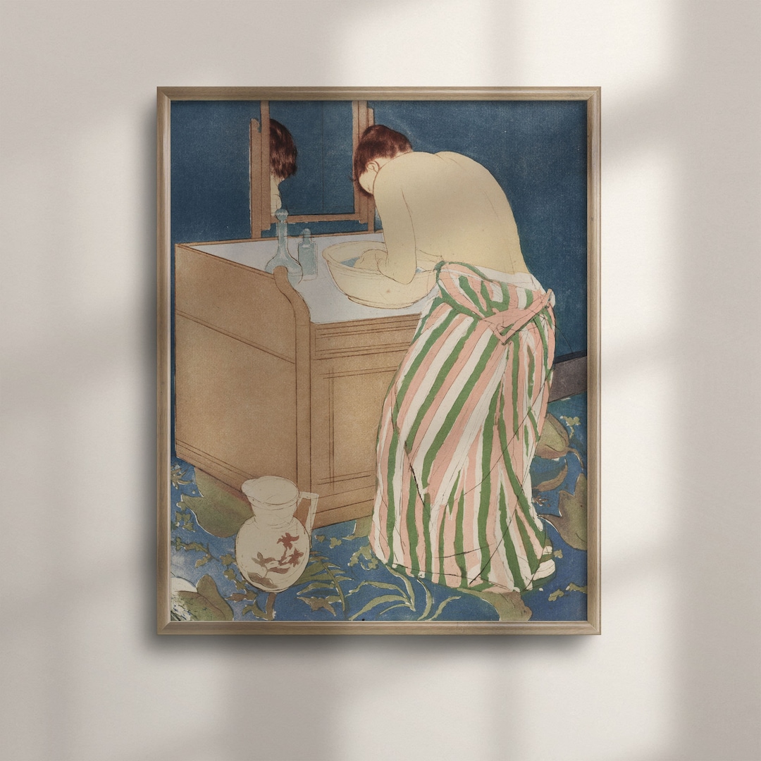 Mary Cassatt 1890 Woman Bathing, Ukiyo-e Japanese Art Poster, Edo ...