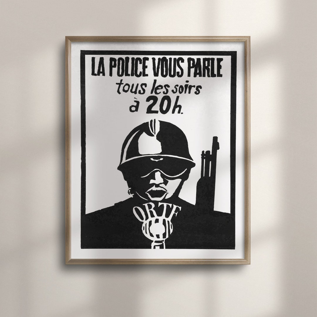 Vintage Mai 68 French Protest Poster: Anti-police Anarchy Art - Etsy