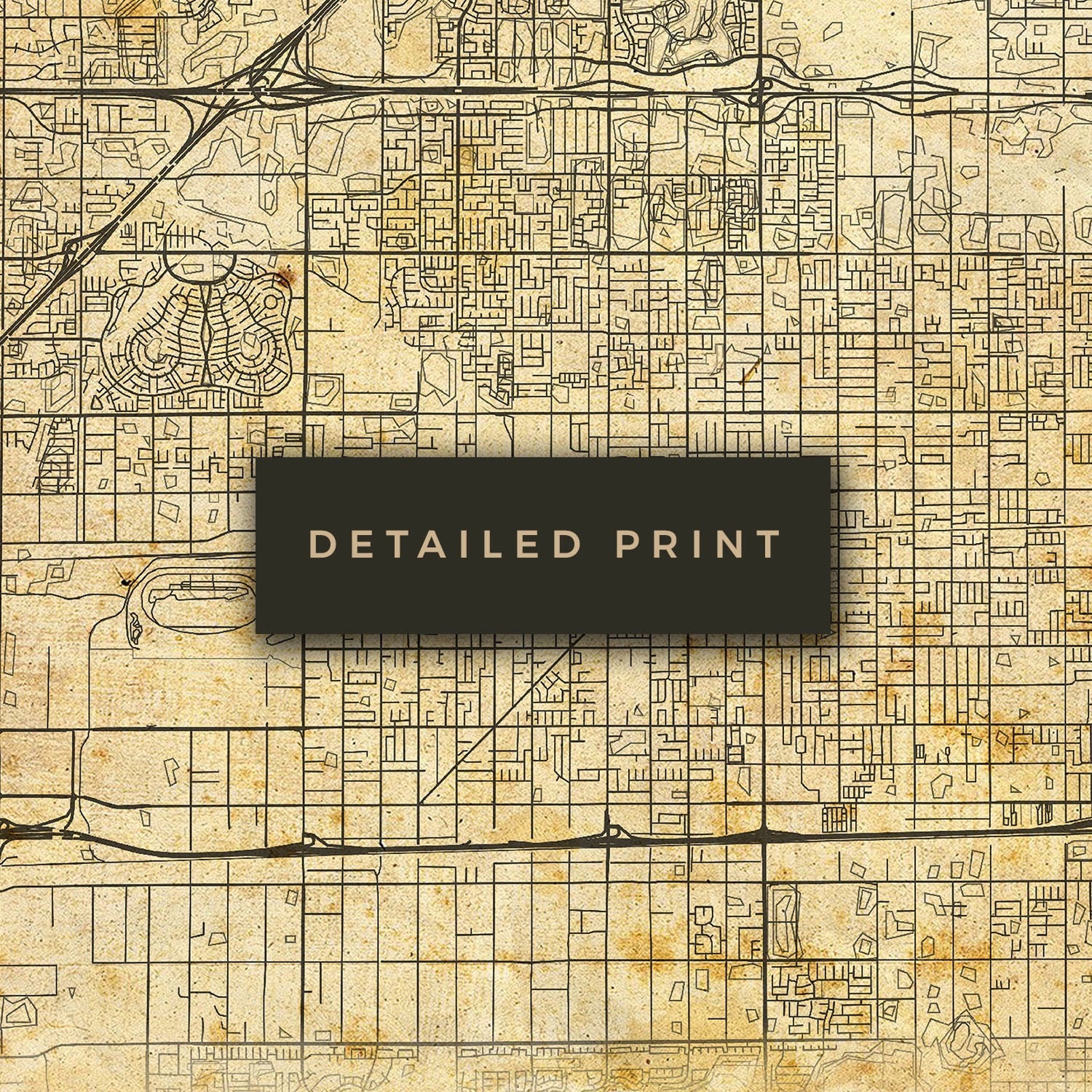 Fontana Vintage Map Poster Wall Art City Artwork Print - Etsy