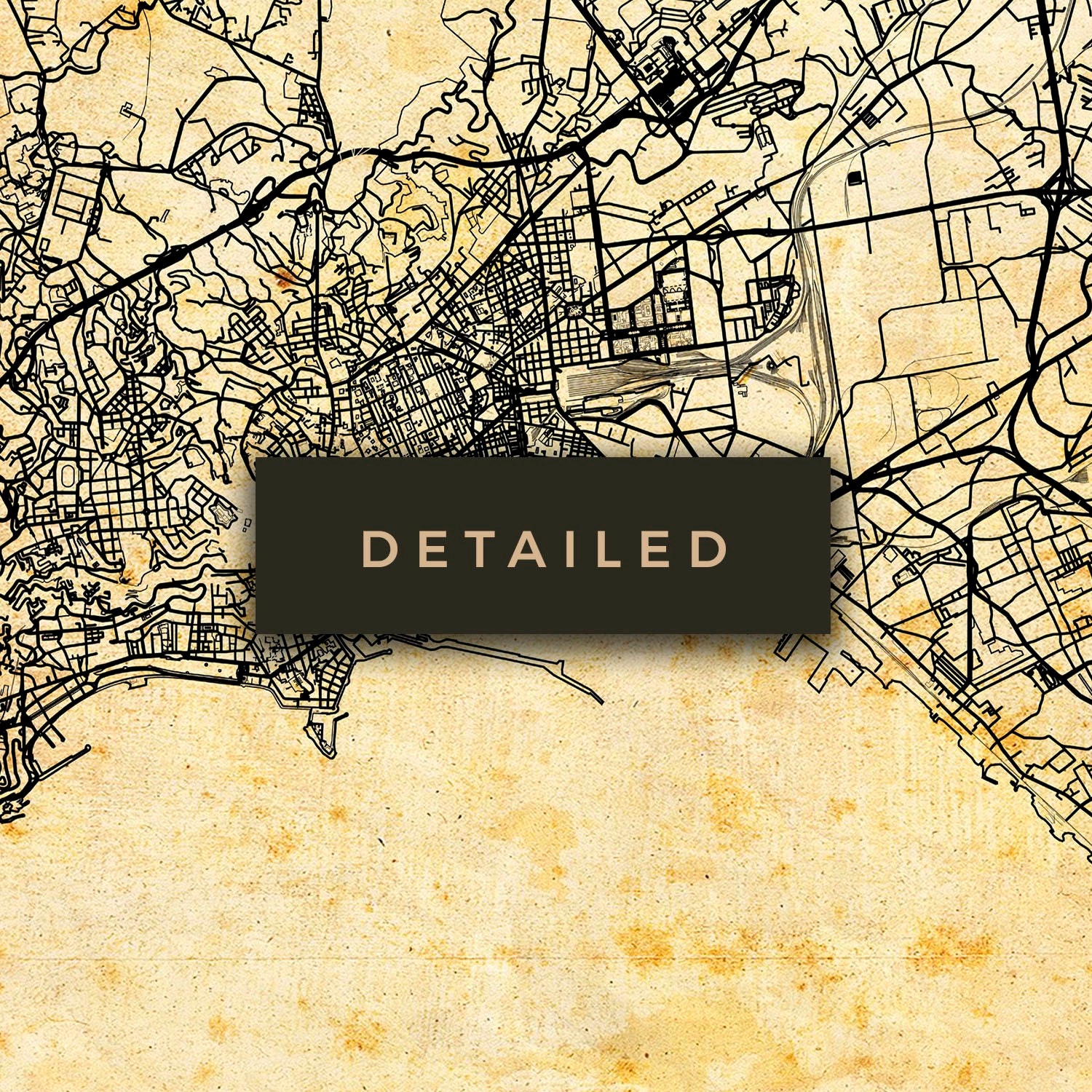 Napoli Vintage Map Poster Wall Art City Artwork Print - Etsy