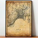 Nice Vintage Map Poster Wall Art City Artwork Print - Etsy