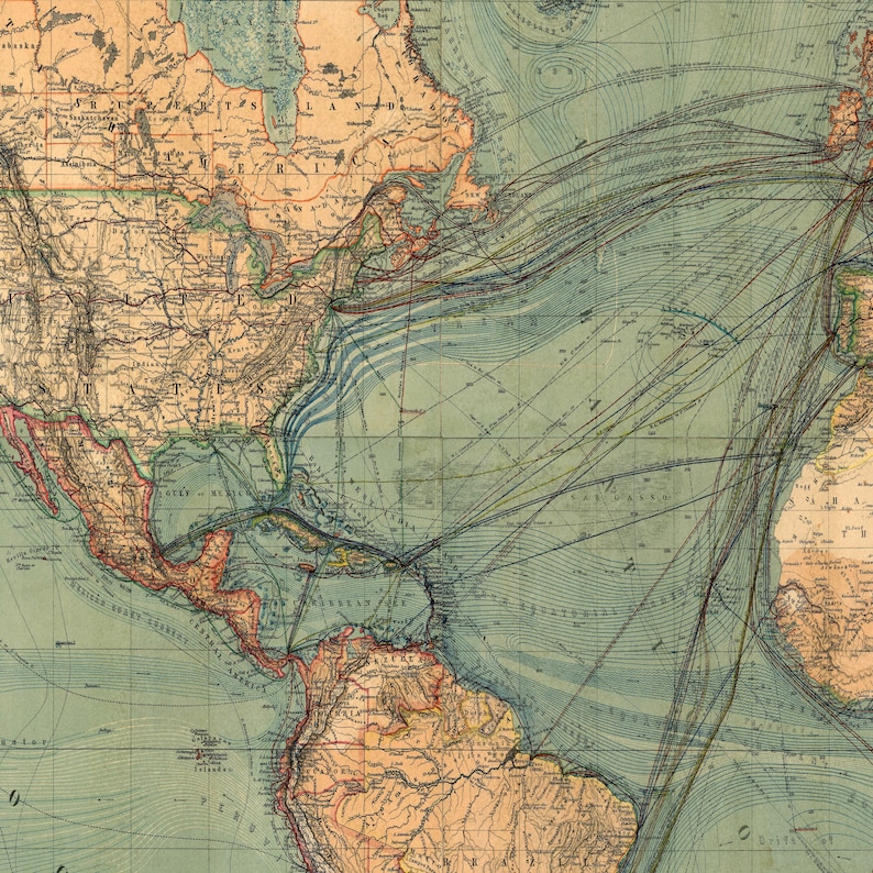 Great Vintage World Map in 1882 AM30 - Etsy