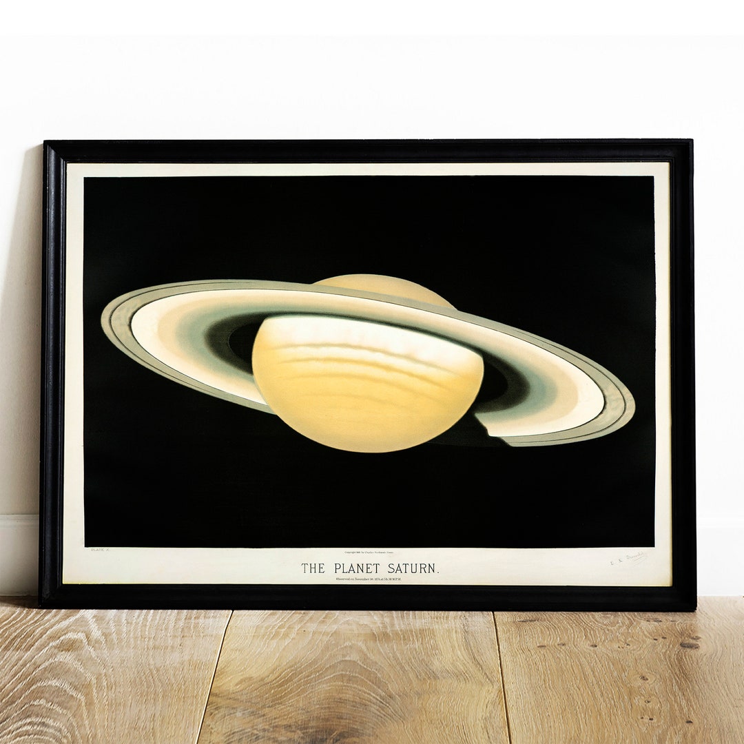 Saturn Print: Antique Space Painting, Vintage Astronomy Art - Etsy