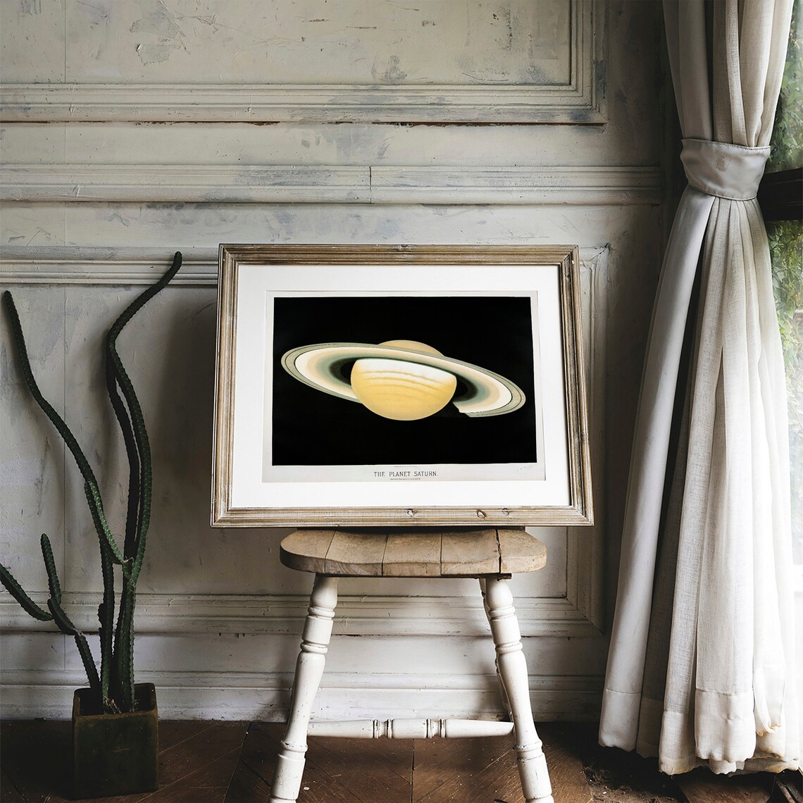 Saturn Print: Antique Space Painting, Vintage Astronomy Art - Etsy