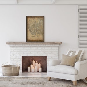 Oceanside Vintage Map Poster Wall Art | City Artwork Print | Antique ...