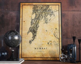 Riyadh Vintage Map Poster Wall Art City Artwork Print - Etsy