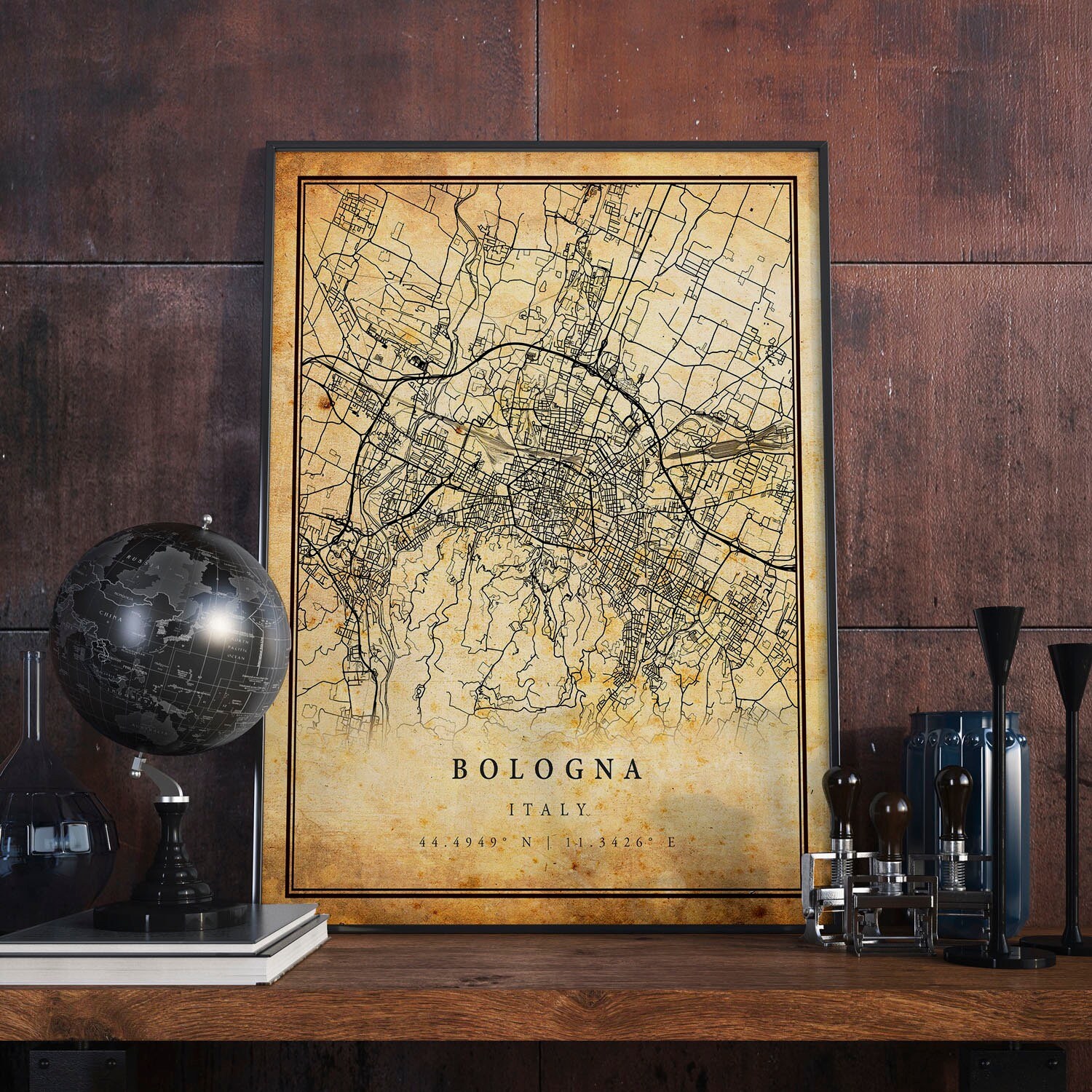 Bologna Vintage Map Poster Wall Art City Artwork Print - Etsy
