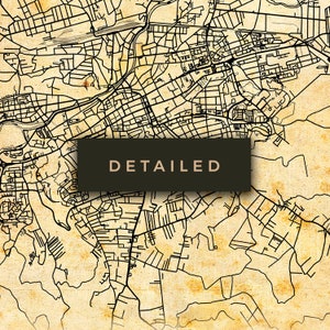 Cluj-napoca Vintage Map Poster Wall Art | City Artwork Print | Antique ...